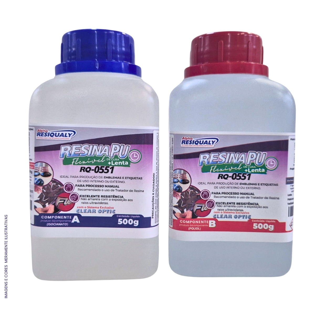 KIT RESINA PU RESIQUALY RQ-0551 - 1.000GR - (COMPON.A+B). - Ideal Resinas